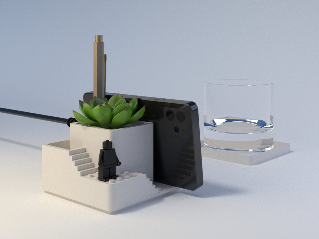 Architecture Desk Planter (recycled wood filament) – tripleeyelid